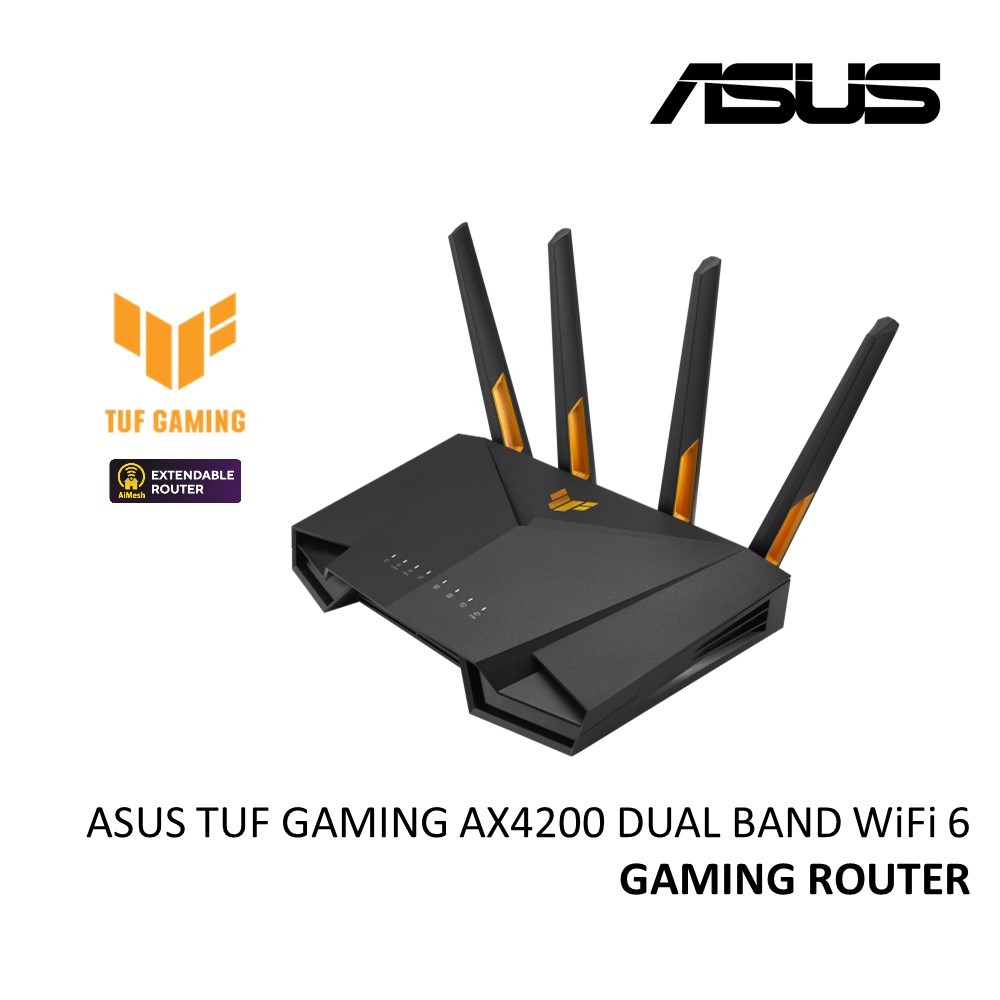 ASUS TUF GAMING AX4200 DUAL BAND WiFi 6 GAMING WIRELESS ROUTER AI MESH ...