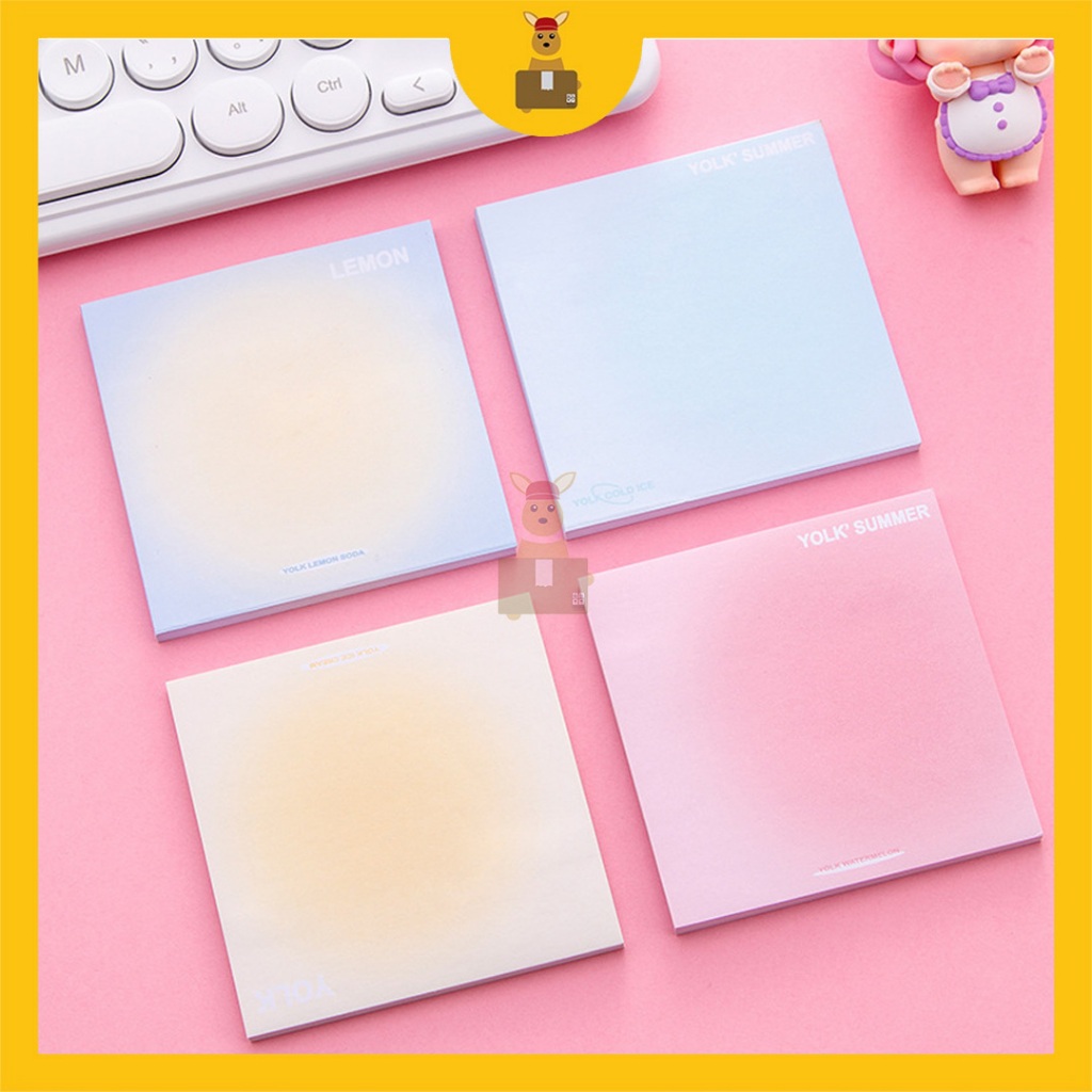 50's Gradient Sticky Note Square Sticky Note Pad Memo Pad Sticky Paper ...