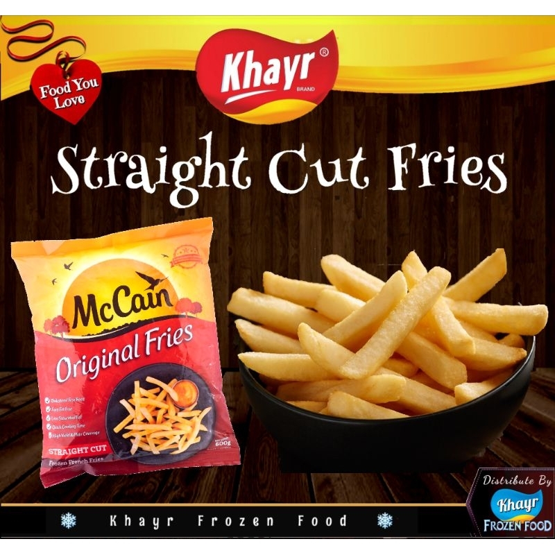 [Khayr Frozen] McCain Straightcut Fries 600gm | Distribute by Muslim ...