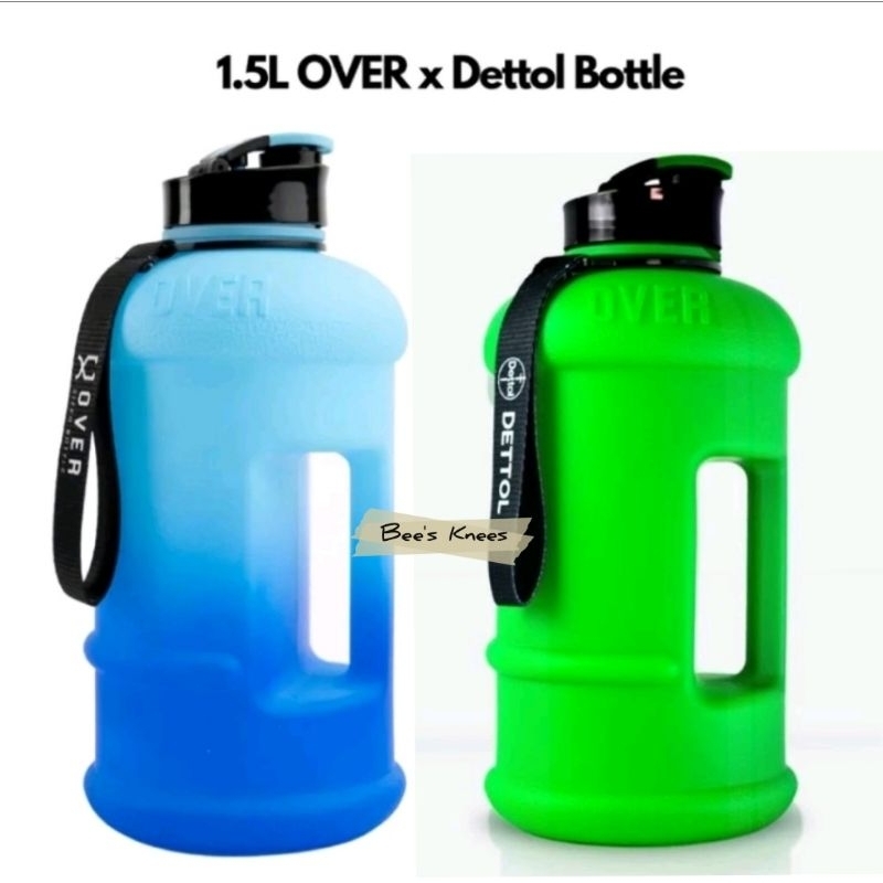 OVER Oversize Water Bottle 1.5 liter DETTOL Tumbler Jar container Bekas ...