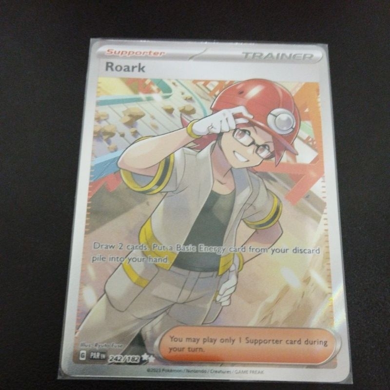 Original Pokémon TCG - Roark 242/182 Full Art Secret Rare Paradox Rift ...