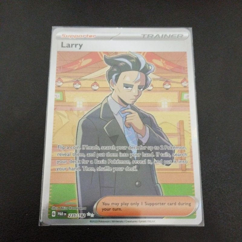 Original Pokémon TCG -Larry - 235/182 - Full Art Secret Rare Paradox Rift | Shopee Malaysia