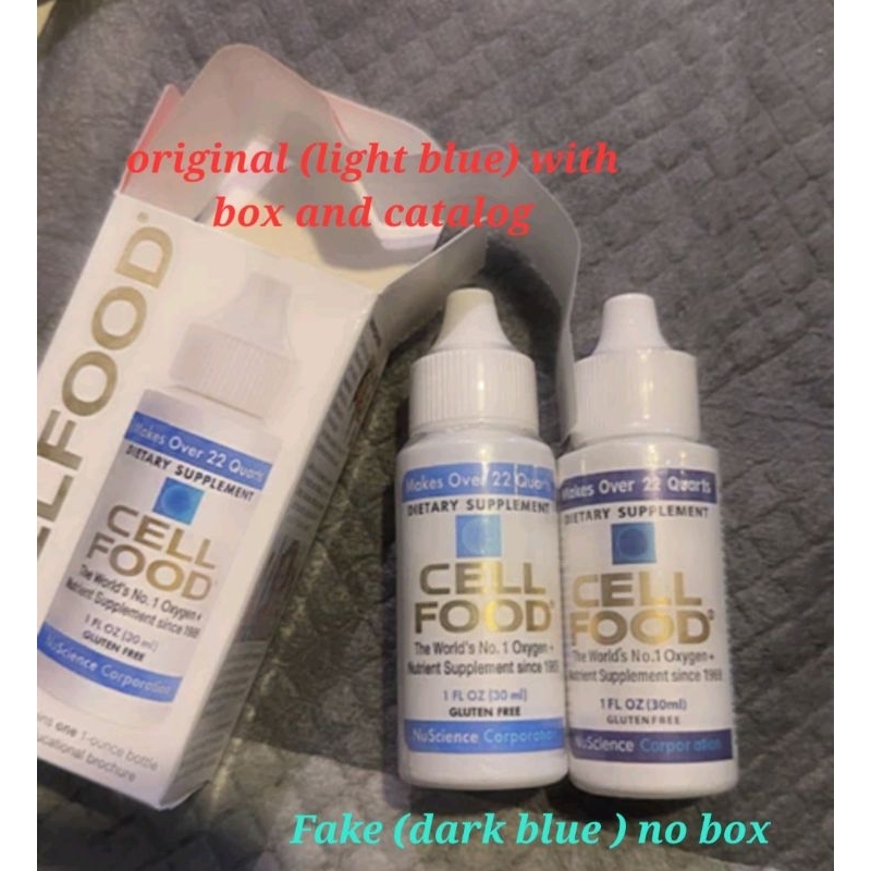 FAKE CELLFOOD WITH DARK BLUE BOTTLE NO BOX FAKE REVIEW BEWARE | Shopee ...