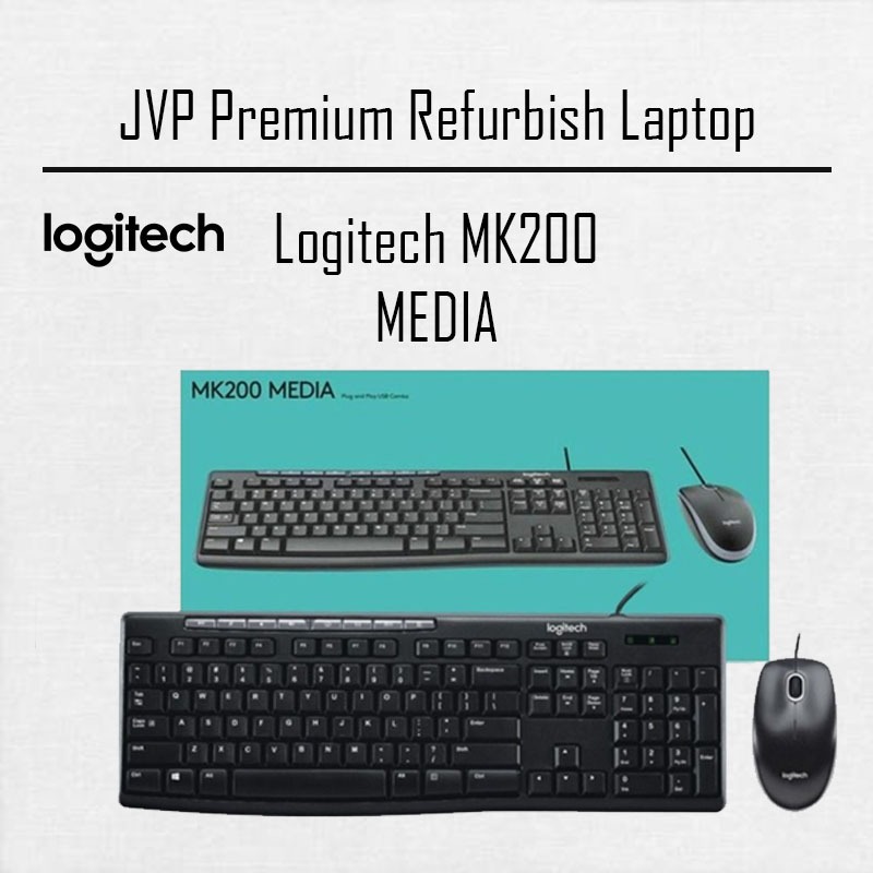 Logitech Mk200 Media Corded Keyboard And Mouse Combo Shopee Malaysia