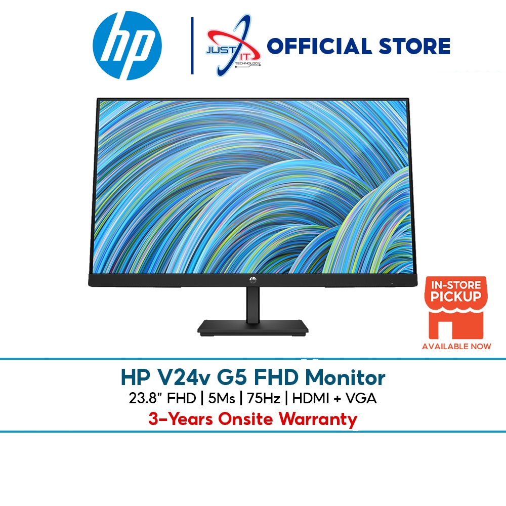 HP V24V G5 23.8" FHD VA AMD Freesync MONITOR | Shopee Malaysia