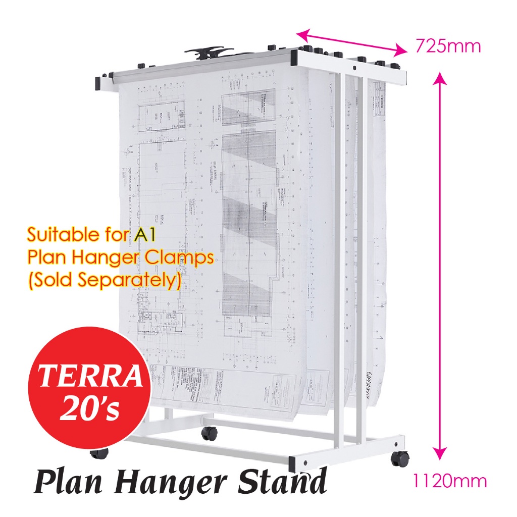 Plan Hanger Stand Suitable A1 & A0 Plan hanger Clamps | Plan Rack | 大圖架 ...