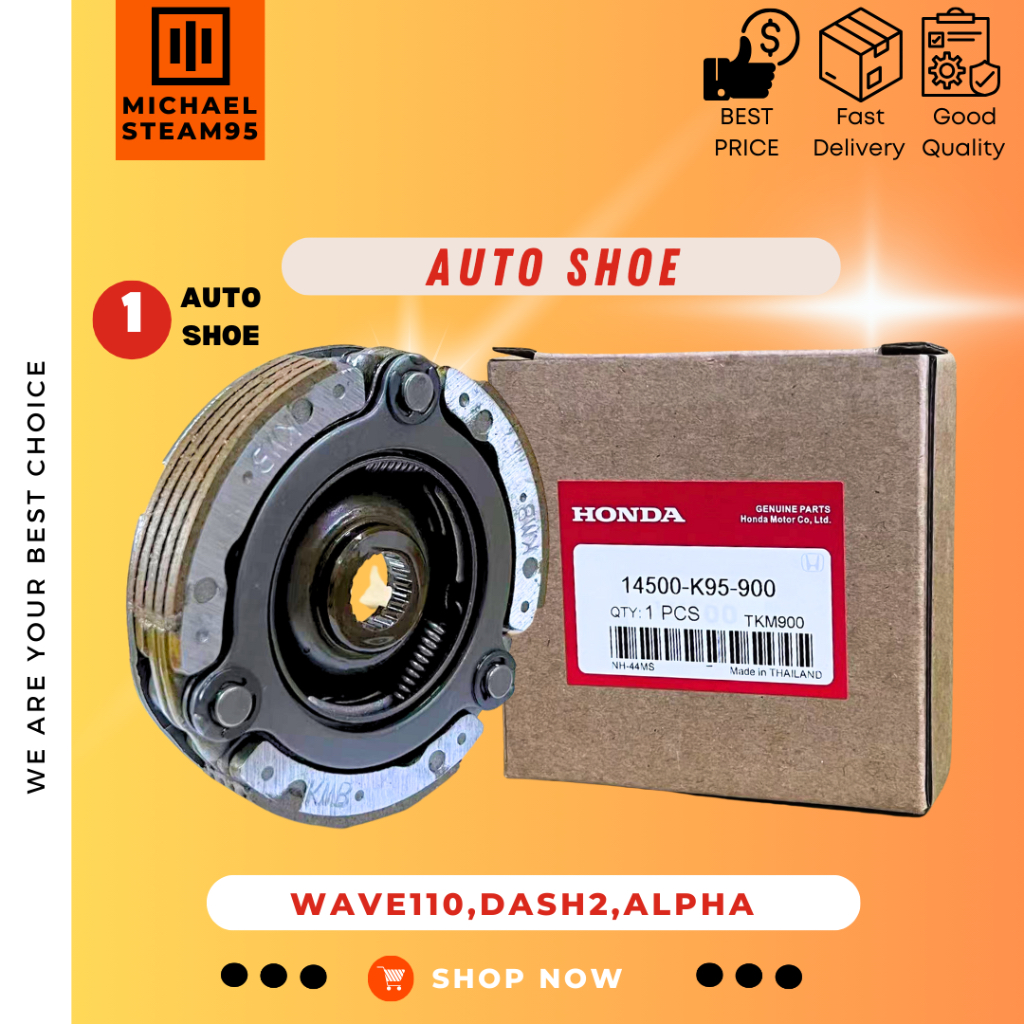 WAVE110 DASH110 DASH V1 DASH V2 AUTO SHOE AUTO CLUTCH SHOE HONDA ORI ...
