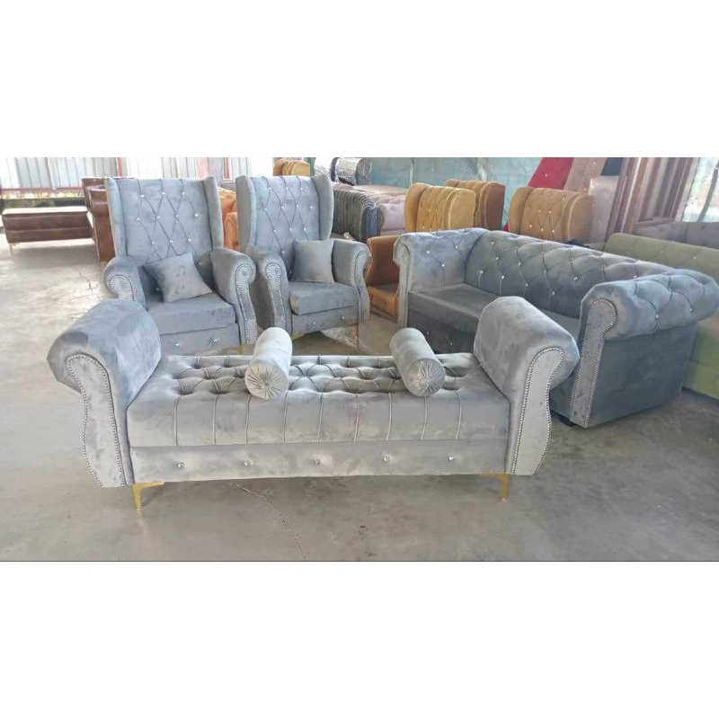 SOFA CHESTERFIELD SOFA BARU SET 321+MEJA KOPI | Shopee Malaysia