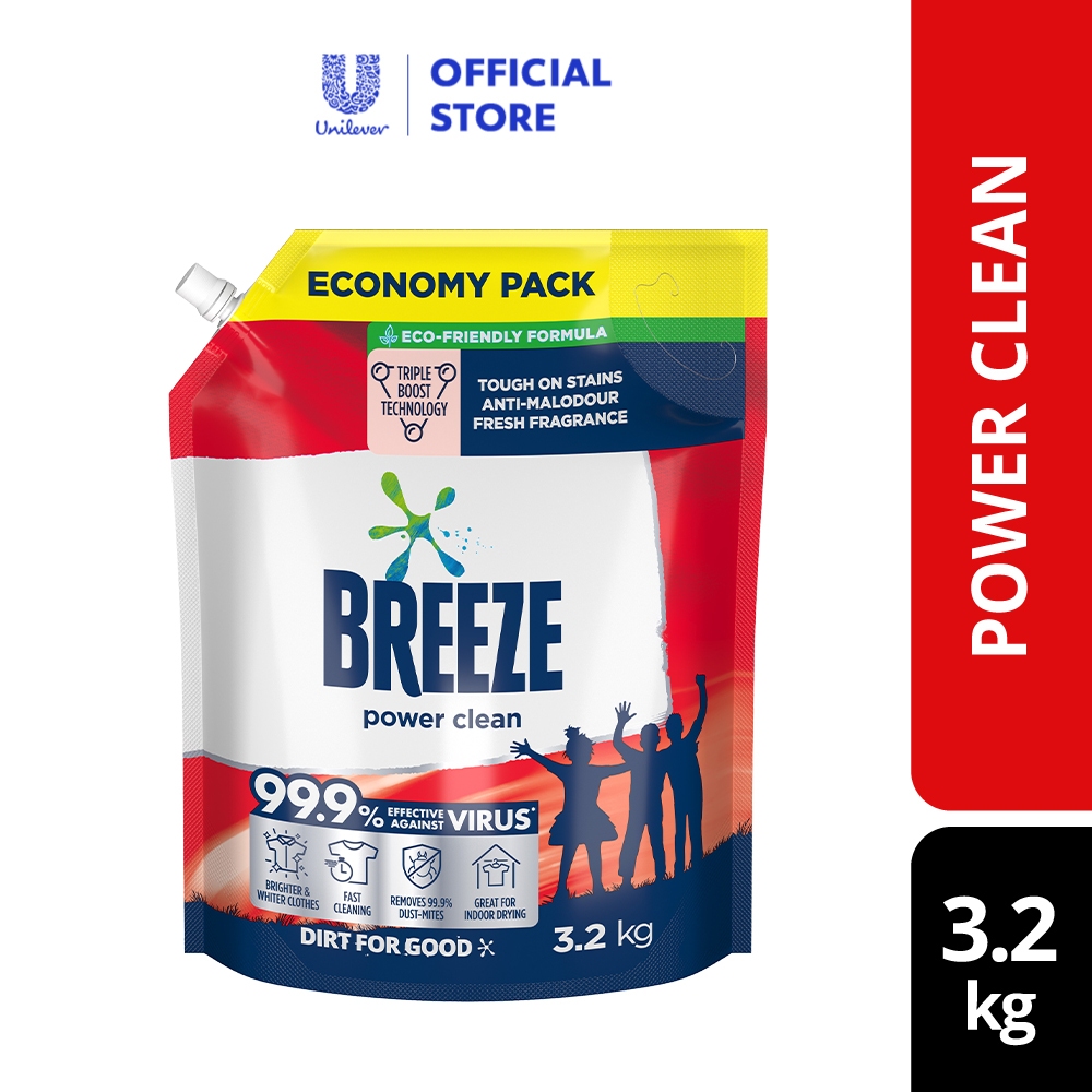 Breeze Detergent Liquid Refill Power Clean (3.2kg) | Shopee Malaysia