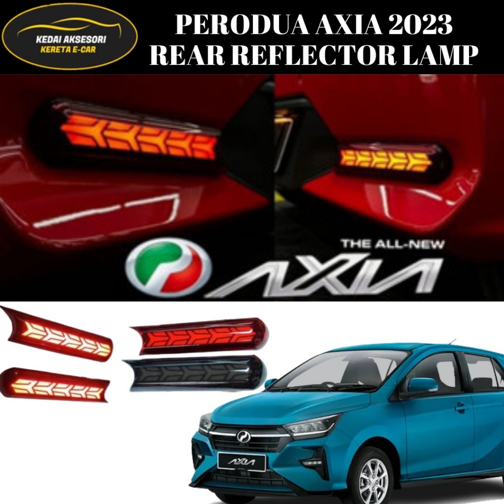 Rear Bumper Reflector Light Signal Brake Welcome Lamp Baru Smoke Red ...