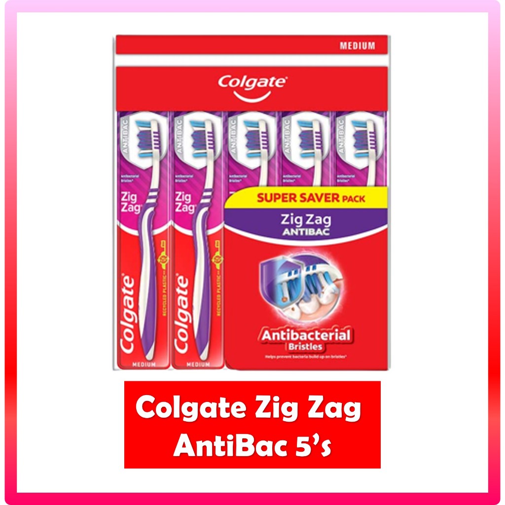 Colgate Zig Zag / Extra Clean 4s Toothbrush Valuepack (Medium) 5s ...