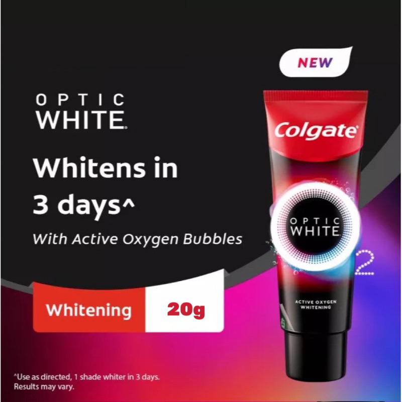COLGATE Optic White O2 Oxygen Whitening Toothpaste 20g | Shopee Malaysia