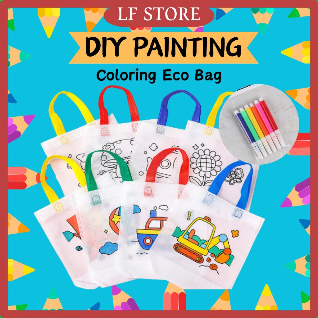 DIY Kreatif – Beg Kanvas Lukisan Dua Sisi | Hadiah Hari Jadi / Doorgift ...