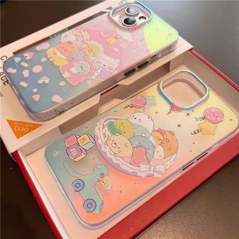 Sumikko Gurashi Couple Case 可爱角落生物镭射壳 IPhone 12 12pro 12promax 13 13pro ...