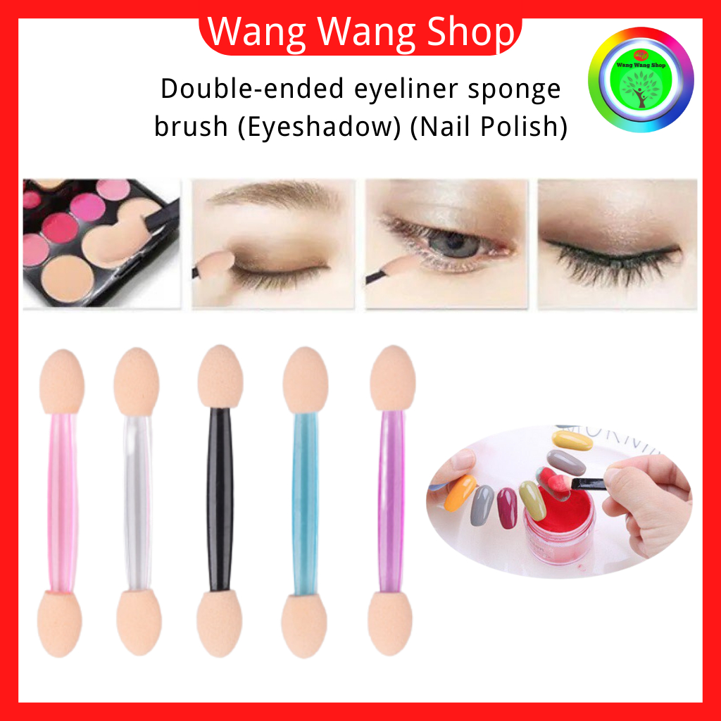 Double-ended eyeliner sponge brush (Eyeshadow) (Nail Polish) | Shopee ...
