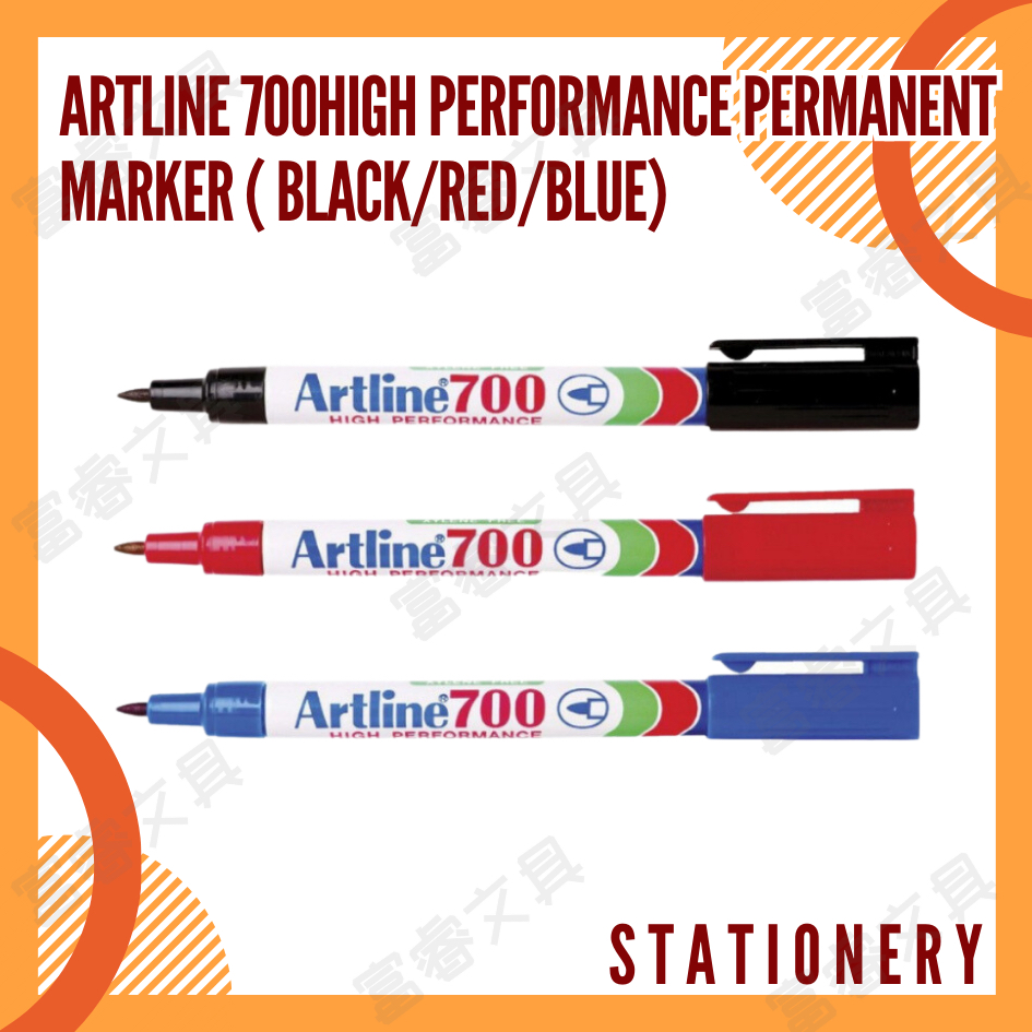 Artline 700High Performance Permanent Marker (Black/Red/Blue) | Shopee ...