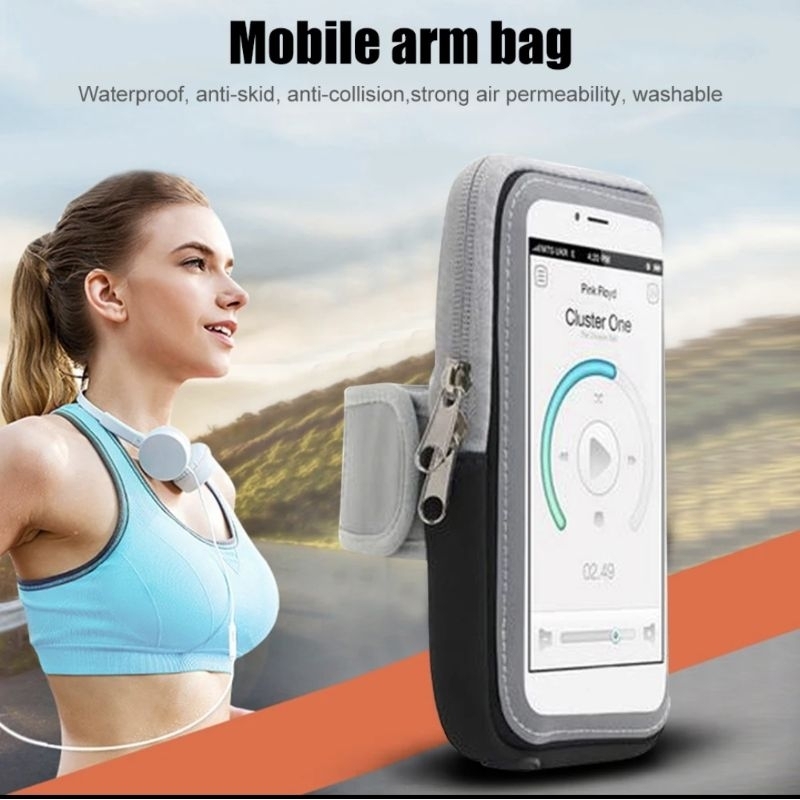 UNIVERSAL POUCH SPORT ARMBAND PHONE HOLDER GYM RUNNING JOGGING ARM BAND ...