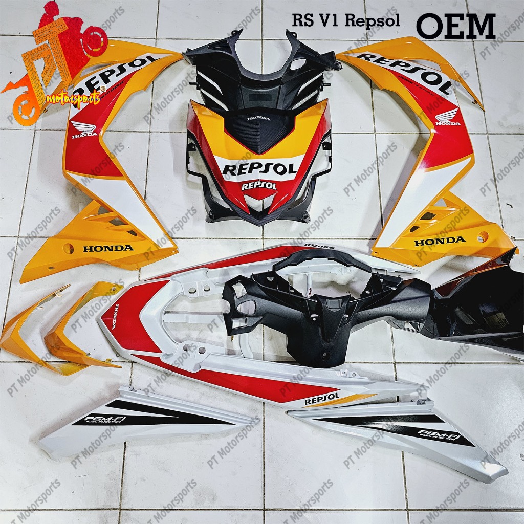 Honda RS150r Rs 150 V1 V2 Cover Set Repsol Stripe OEM Vietnam Tidak ...