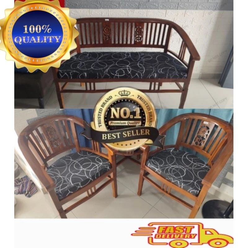 kusyen/tilam kerusi kayu jati betawi | Shopee Malaysia