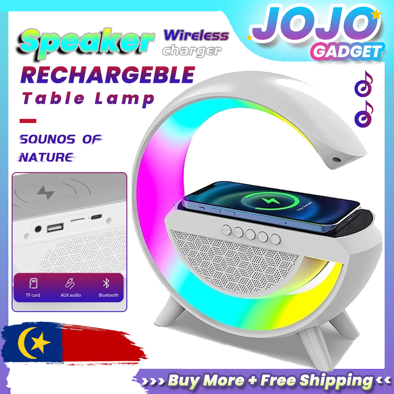 Multifunctional Wireless Charger Phone Stand with Bluetooth Speaker RGB ...