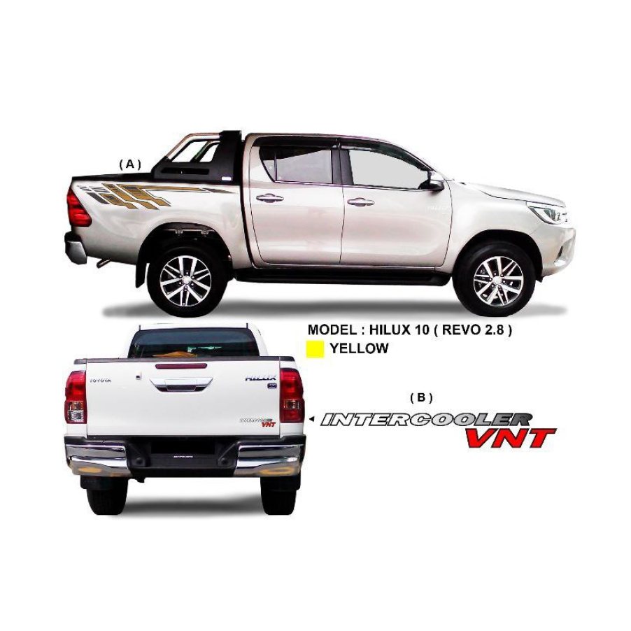 Toyota Hilux Body Sticker Car Side Body Lining Sticker Design No.10 # ...