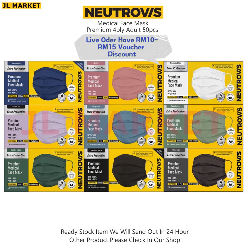 Neutrovis Premium Medical Face Mask 4ply Series/Zero Degree/Safety ...