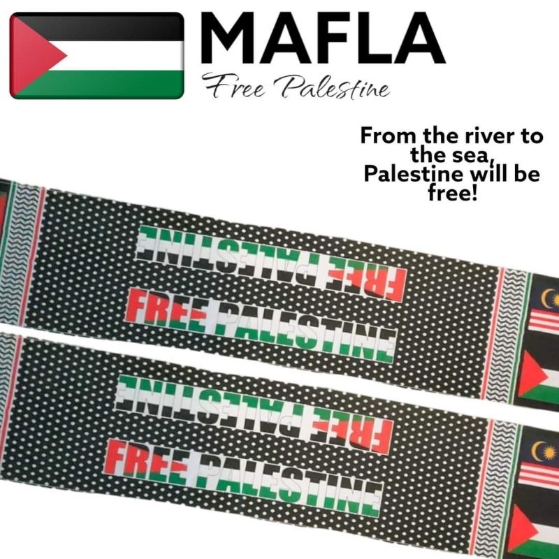 MAFLA PALESTINE JERSEY / MAFLA KEPALA /MAFLA BUDAK / MAFLA SEKOLAH ...