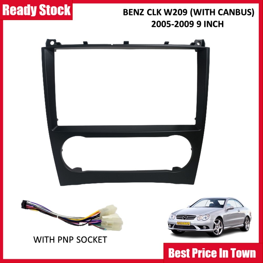 Android Player Casing BENZ CLK W209-9''-2005-2009-BLACK(WITH CANBUS ...