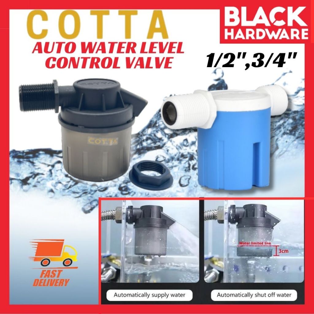 Black Hardware Float Valve Water Level Control Valve Pelampung Tangki ...