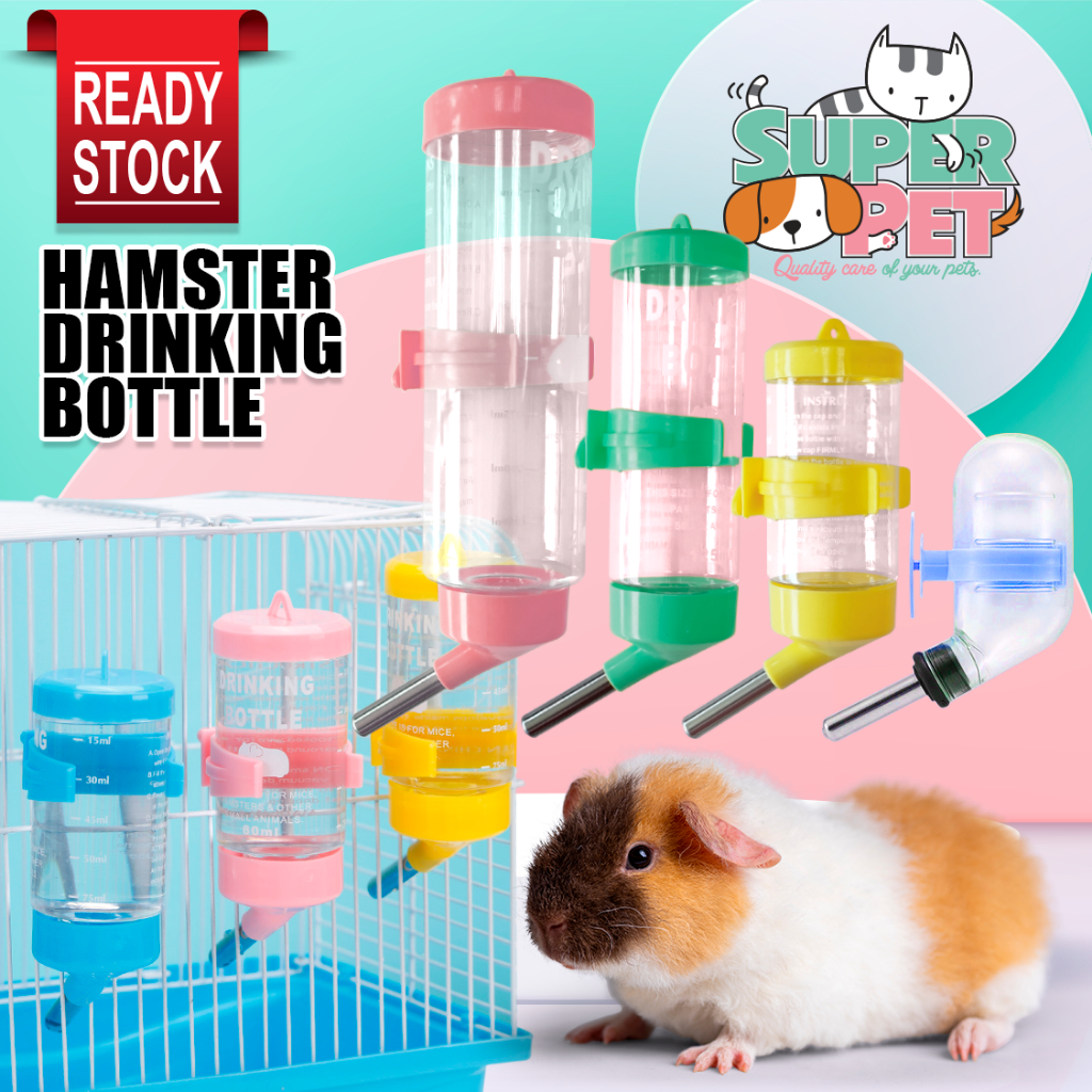 [Botol Air Hamster] 60/80/125/250ml Hamster Water Drinking Bottle Cage Hanger Small Pet Water ...