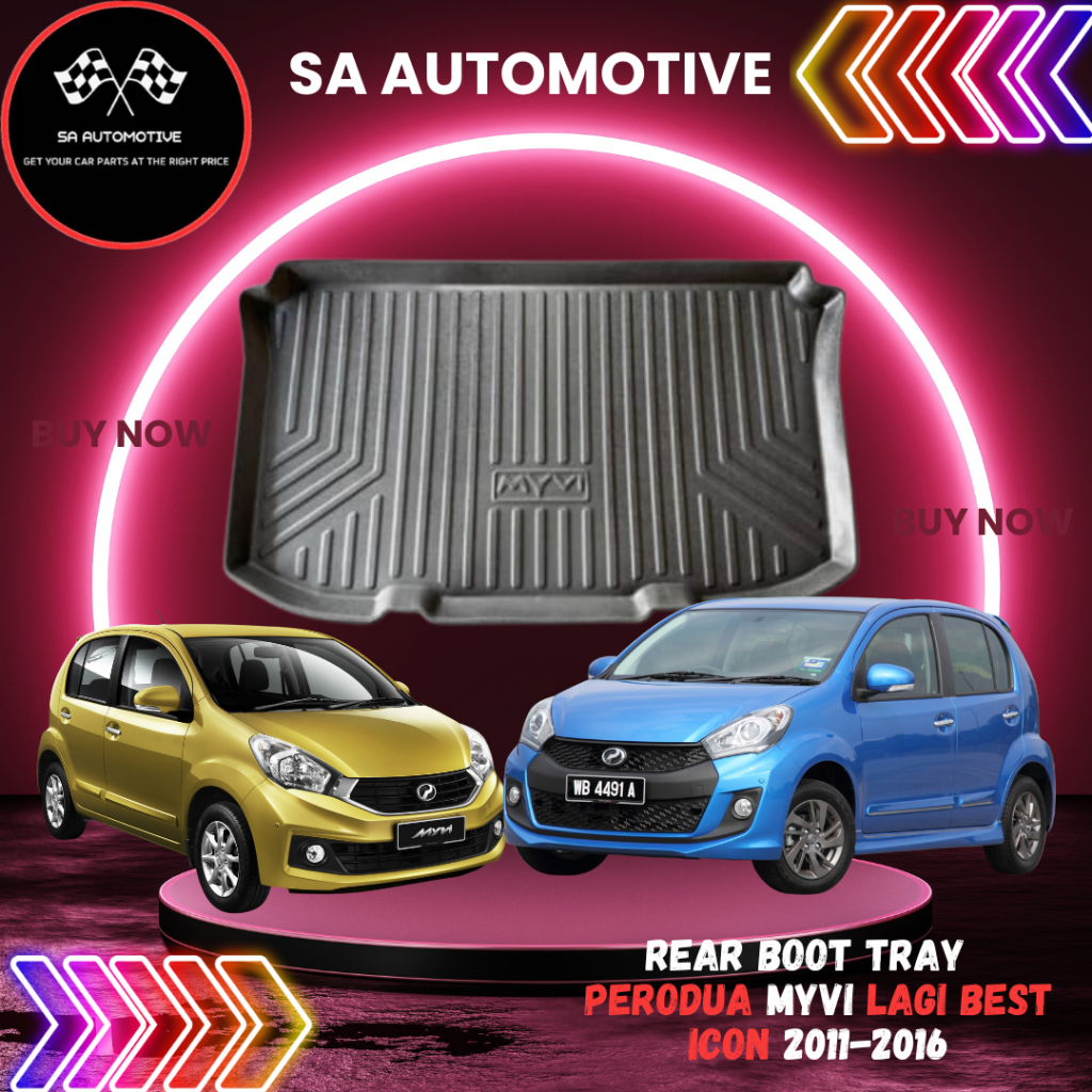 PERODUA MYVI 2011-2016 LAGI BEST ICON REAR CARGO BOOT TRAY CAR ...