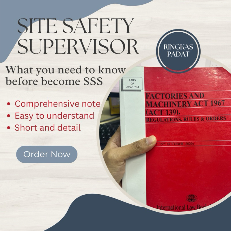 E-Note SITE SAFETY SUPERVISOR Notes with JSA and HIRARC | Shopee Malaysia
