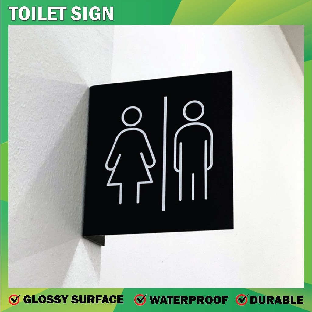 Sign board toilet/Rest room sign/Acrylic sign/Pop up signage/Toilet ...