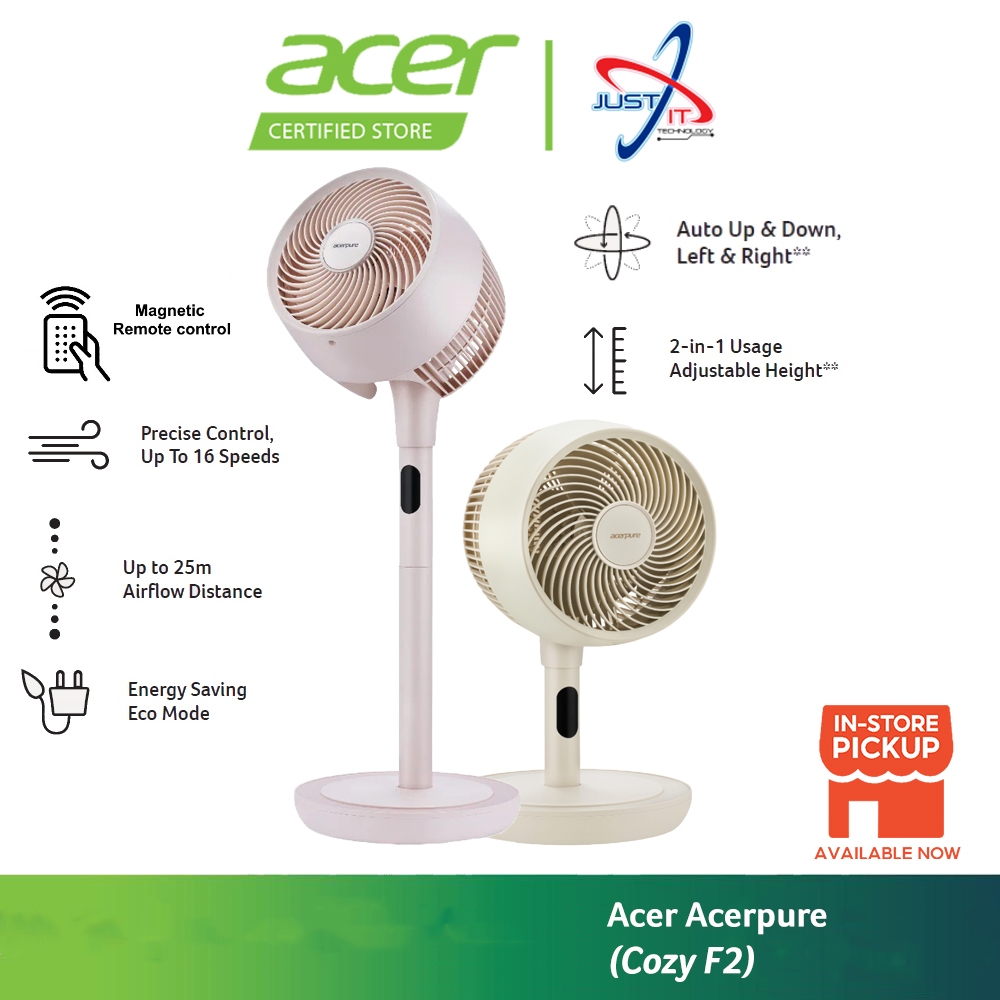 ACERPURE COZY F2 AIR CIRCULATOR FAN - PINK / BEIGE / WHITE | Shopee ...