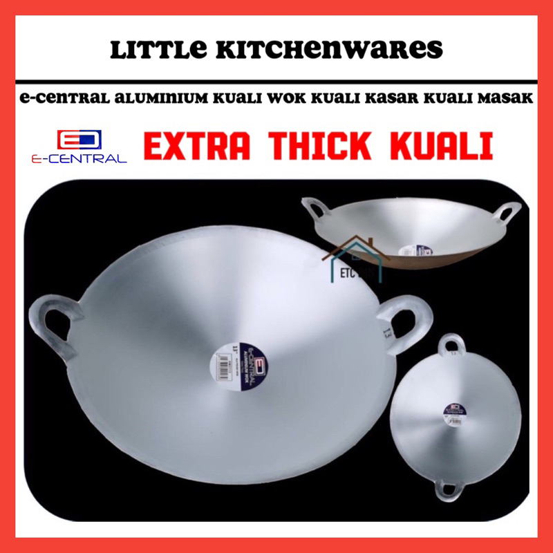 E-CENTRAL (15”-22”)EXTRA THICK ALUMINIUM WOK_KUALI PUTIH TEBAL_KUALI ...