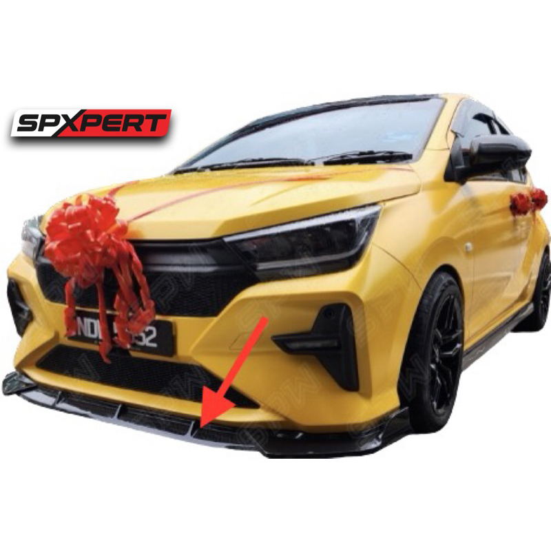 Perodua axia 2023 front lip PP skirt bodykit siap cat | Shopee Malaysia