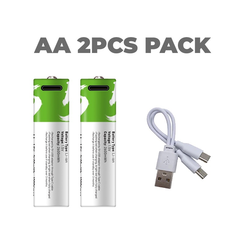 Skyblue Rechargeable Battery AAA AA Type C Plug Charger With Bateri Cas ...