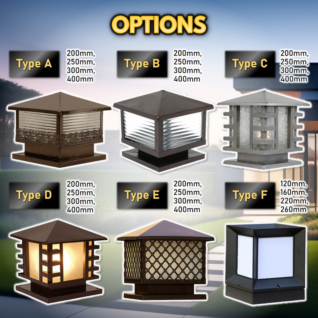 🔥HOT🔥Outdoor Gate Light Outdoor Gate Lamp Weather Proof Outdoor Pillar ...