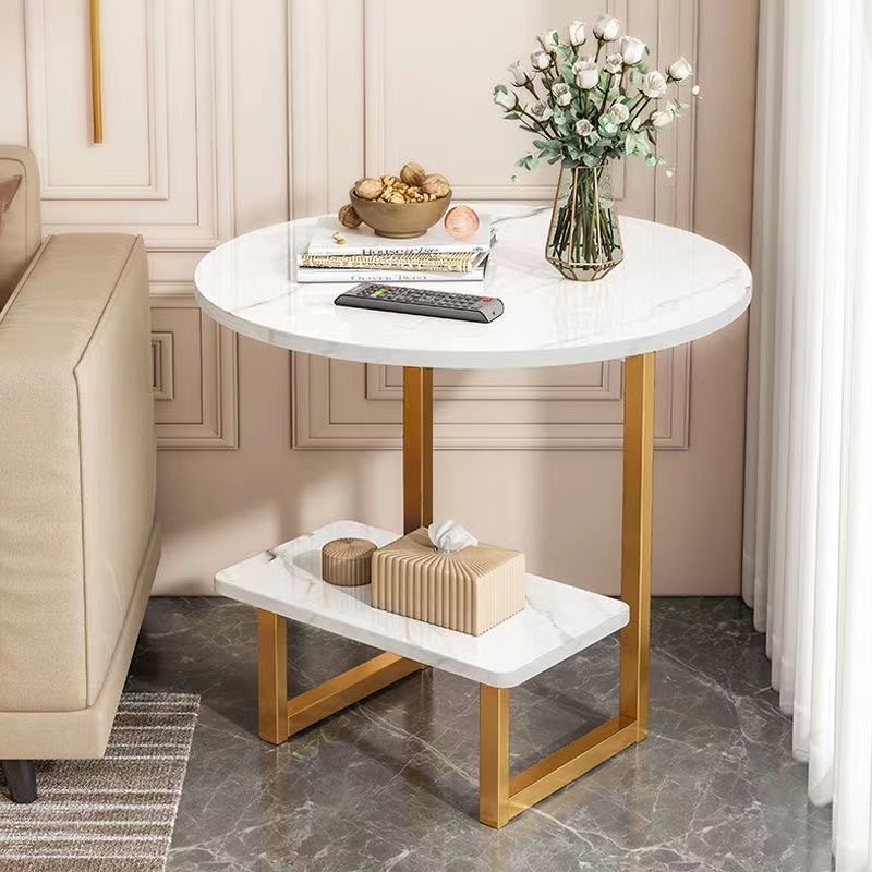 Sofa Side Table Double storage Small Coffee Table Mini Table Corner ...
