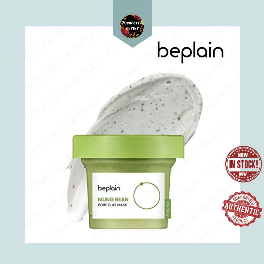 [100% Authentic] Beplain Mung Bean Clay Mask 120ml | Shopee Malaysia