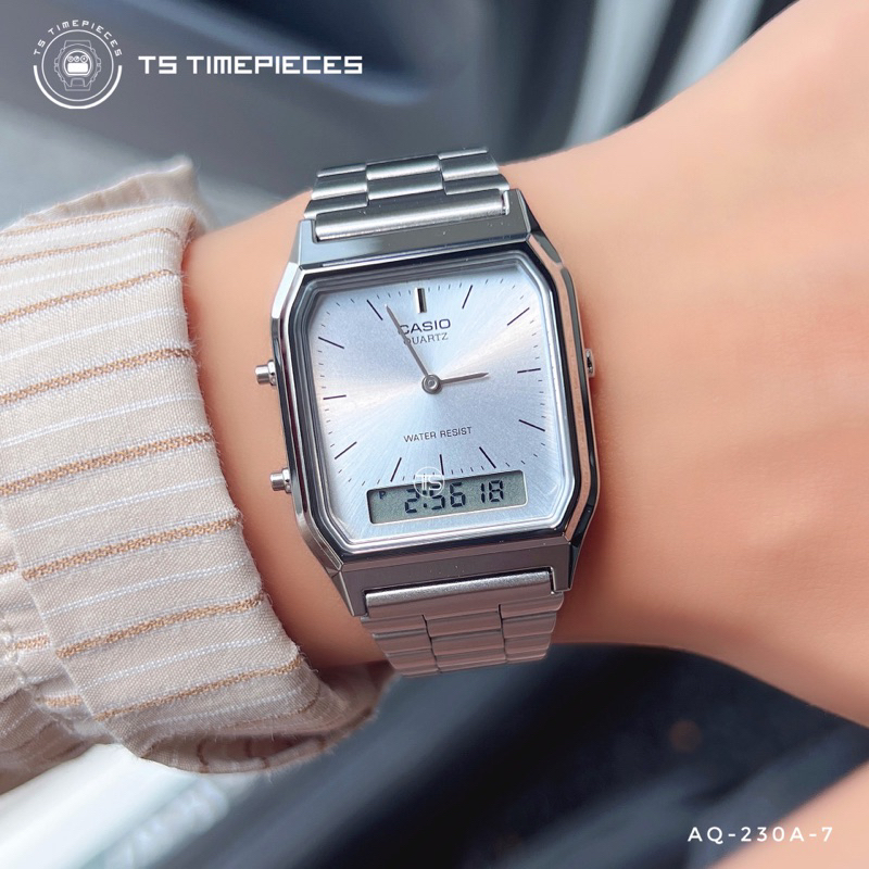 CASIO Vintage Analog Digital Watch AQ-230A-2A2 / AQ-230A-2A1 / AQ-230A-7AMQYDF / AQ-230A-7 / AQ ...