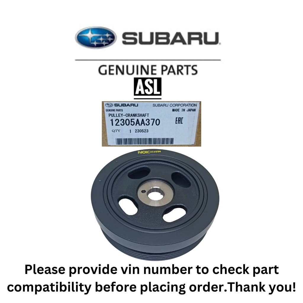 Genuine Subaru FB20 Crankshaft Pulley 12305AA370 BRZ XV Forester Exiga ...