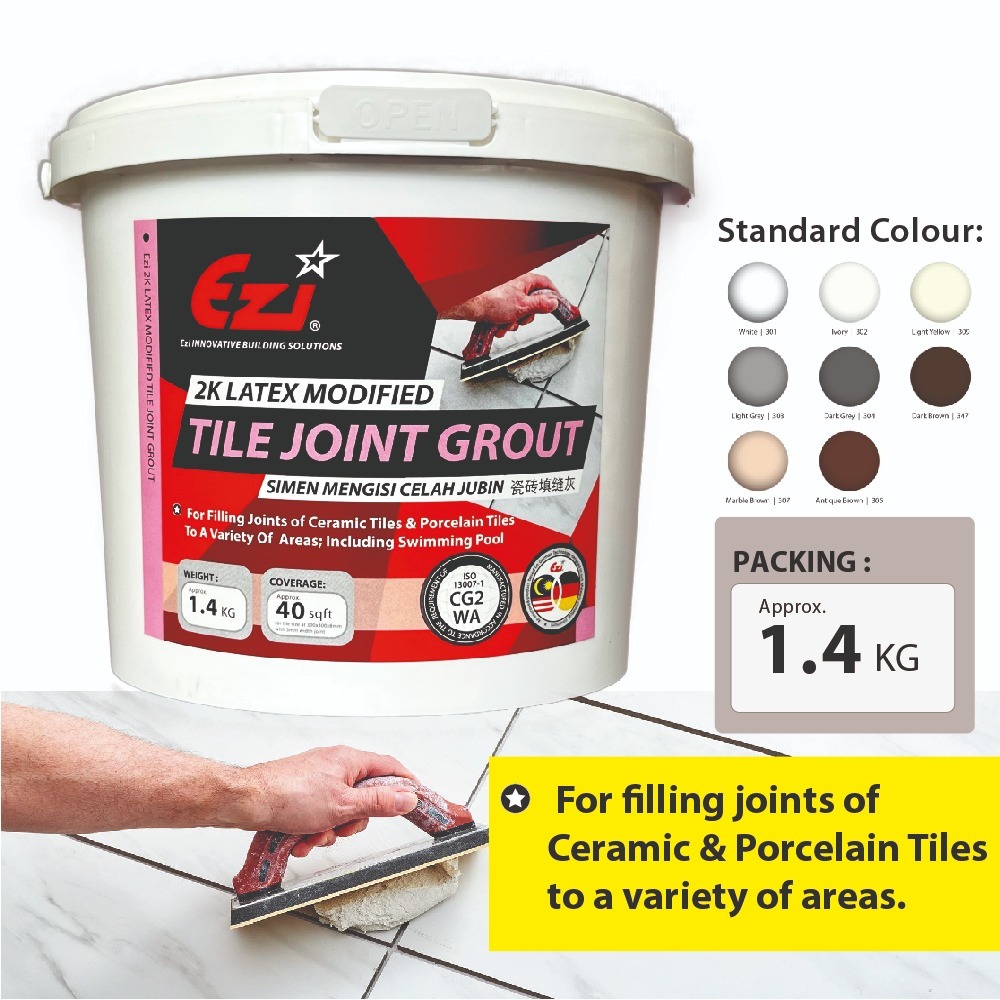 Ezi 2K DIY Latex Modified Tile Joint Grout | Shopee Malaysia