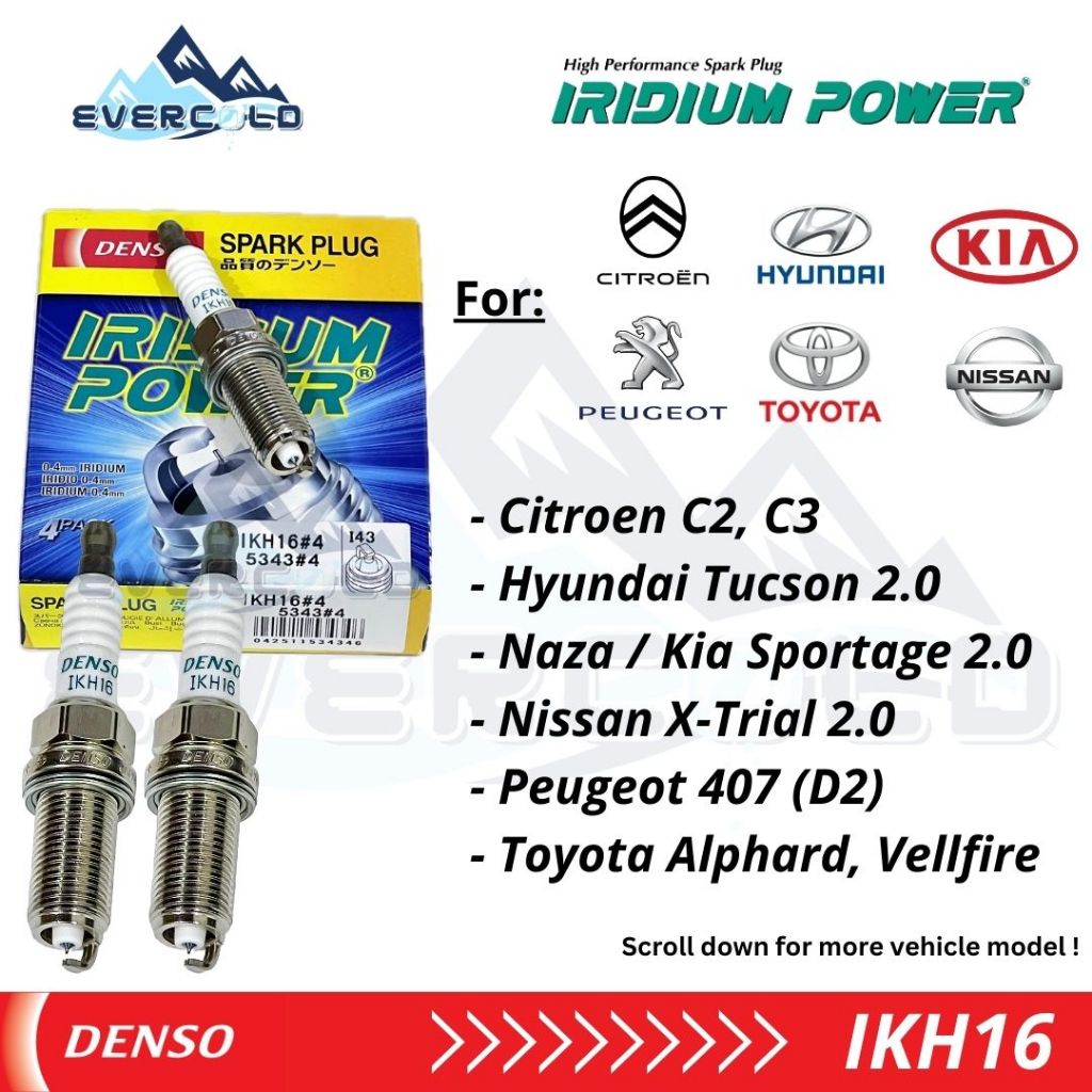 DENSO Iridium Power IKH16 Spark Plug - 267700-3660 for Citreon/ Hyundai ...