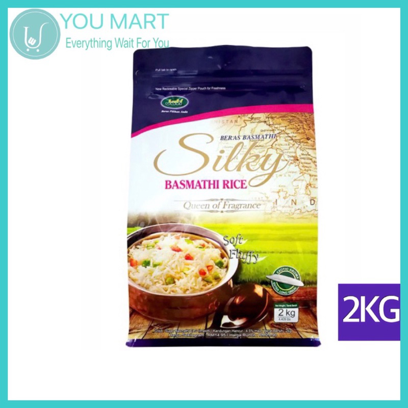 Jati Silky Basmathi Rice | Beras Silky Basmathi | 印度香米 ( 2KG ) | Shopee ...