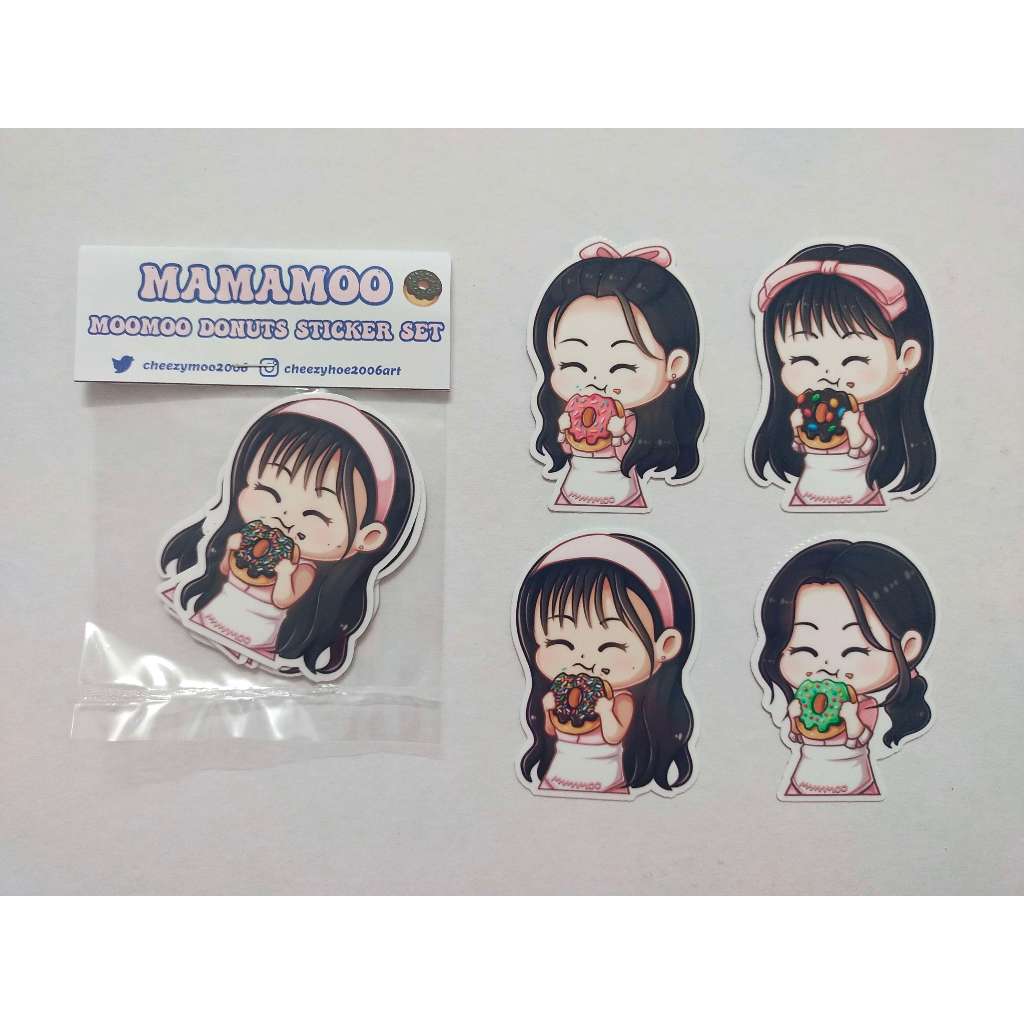 MAMAMOO Fanart : Moomoo Donuts Sticker Set | Shopee Malaysia
