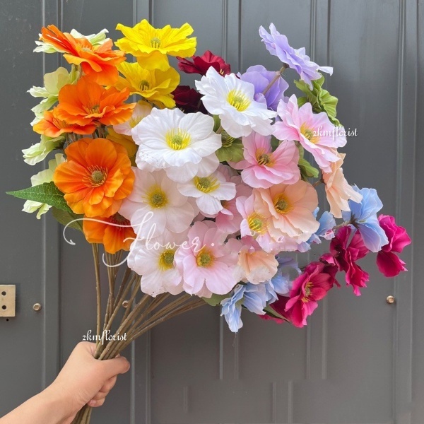 (4 FLOWERS) BUTTERFLY PEONY ARTIFICIAL FAKE FLOWER Bouquet Living Home ...