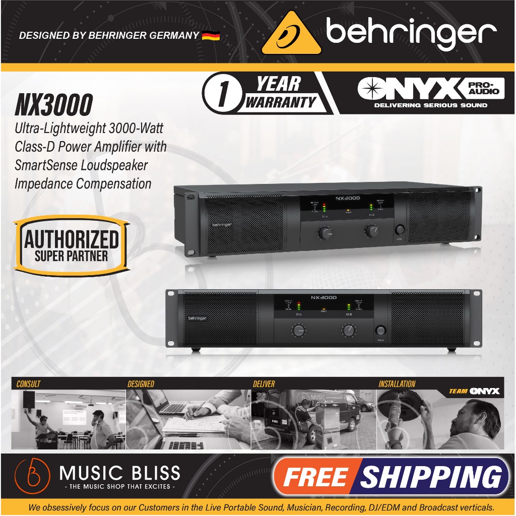Behringer NX3000 2-channel Power Amplifier (NX-3000 / NX 3000) | Shopee ...