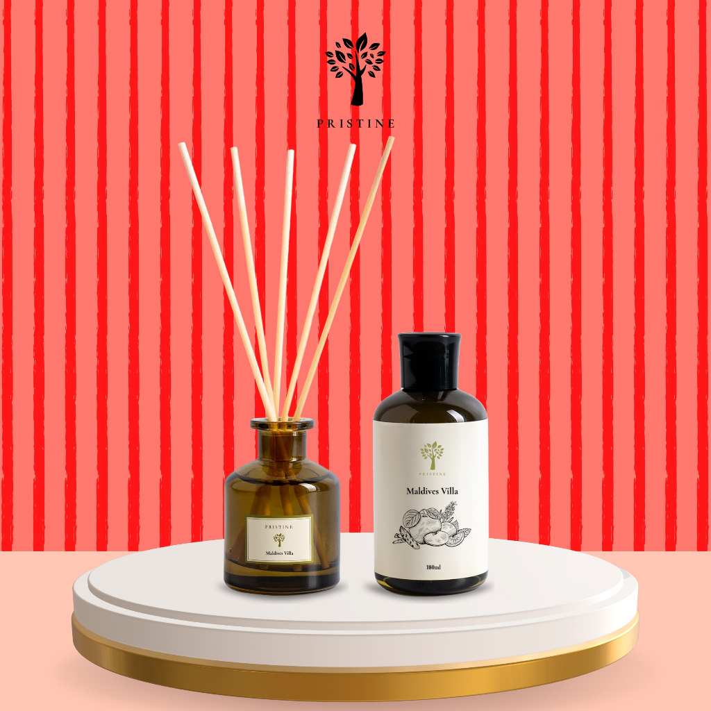 Pristine Reed Diffuser + Refill Bundle | 2 Pack | Hotel Scent ...