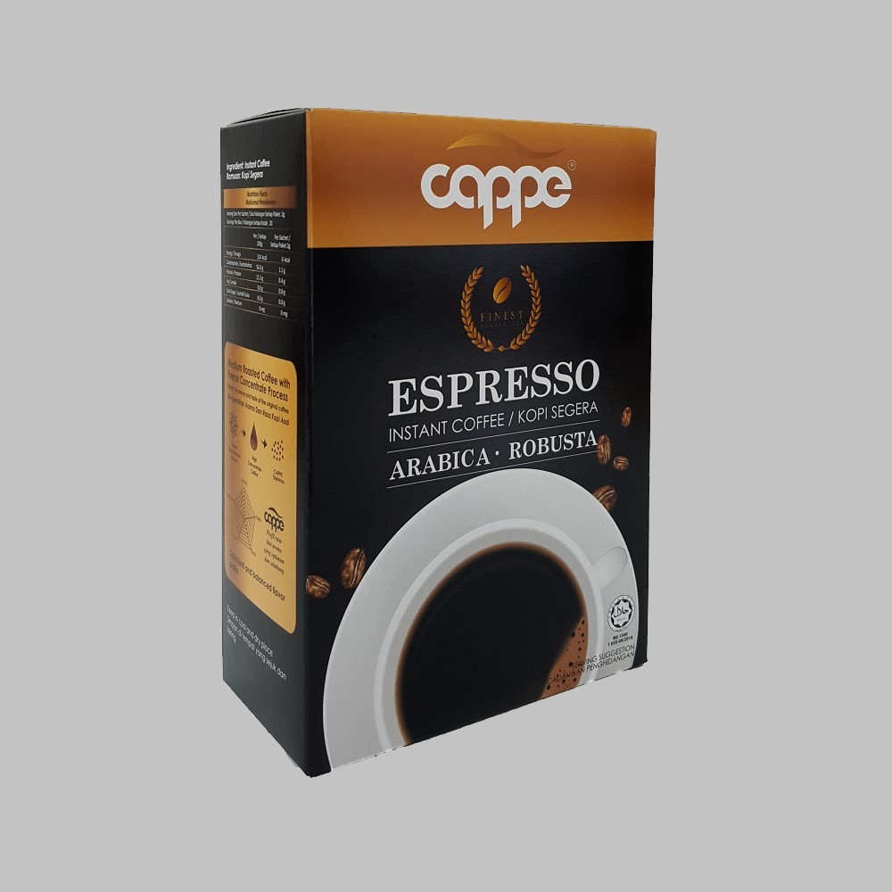 Cappe Espresso Instant Coffee (20 Sachets x 2g) | Shopee Malaysia